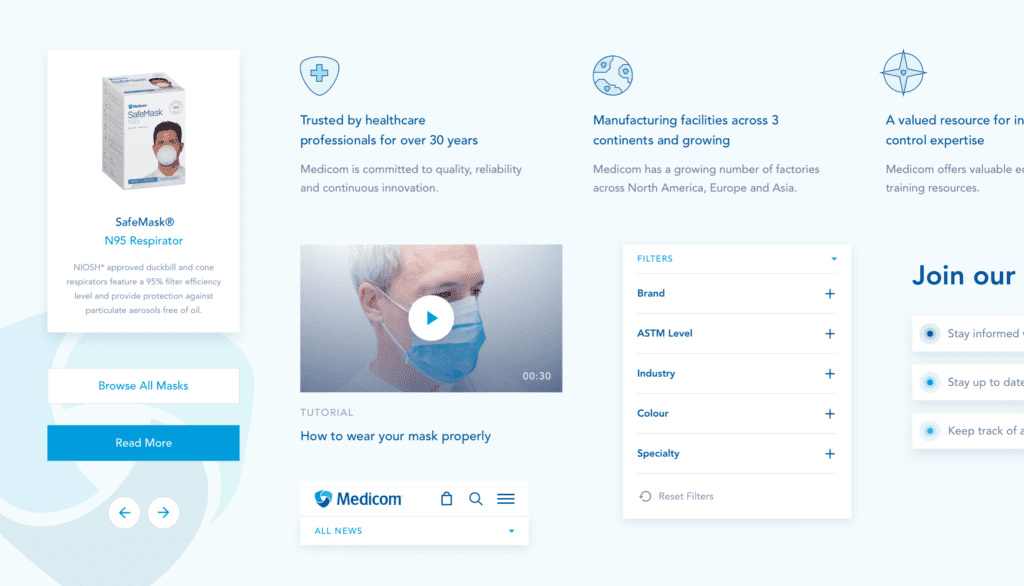 Website Design for Canadian Medical Manufacturer - Design Shopp